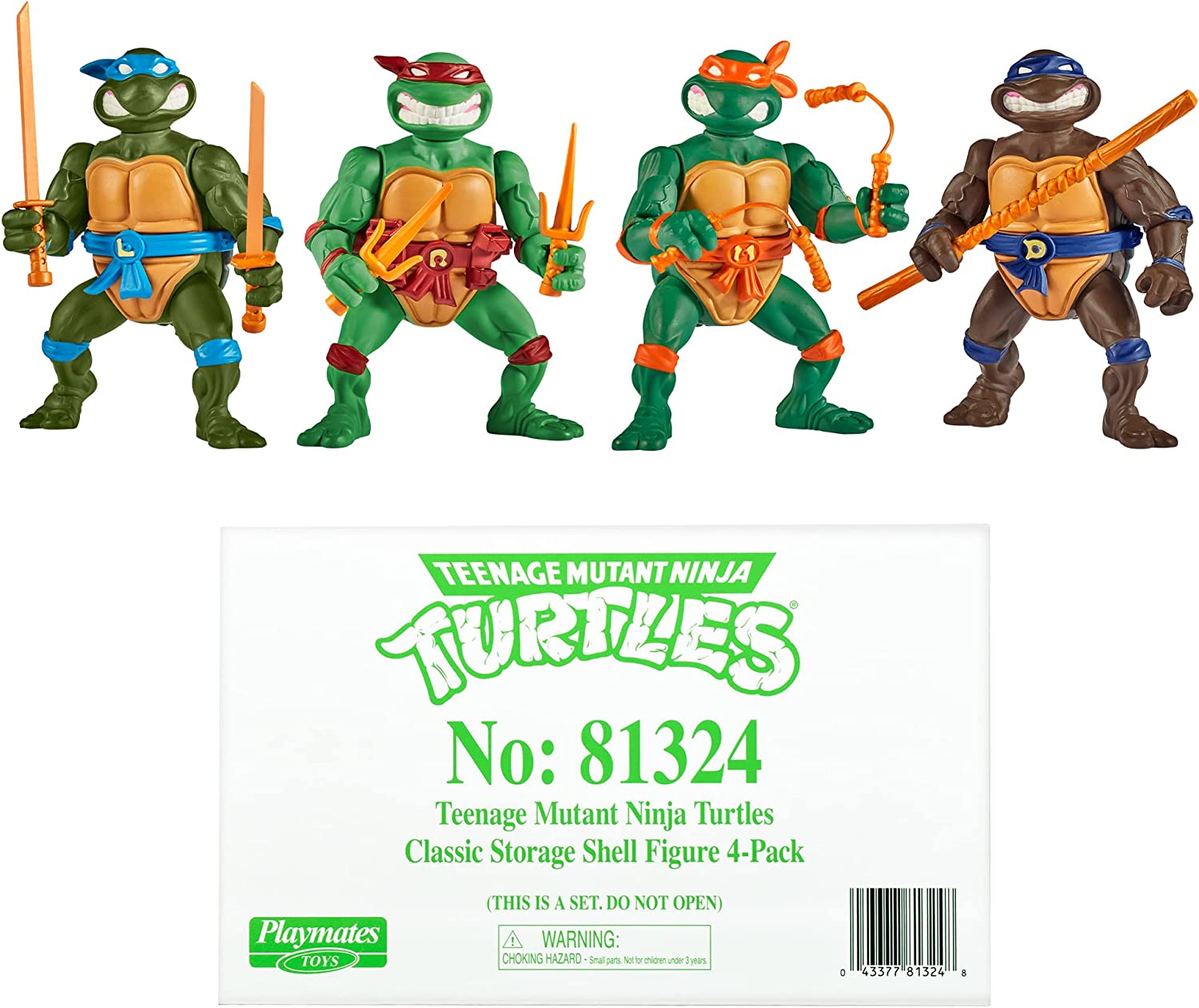 Playmates' TMNT Storage Shell 4-Inch Turtles 4-pack on Amazon - Geek ...