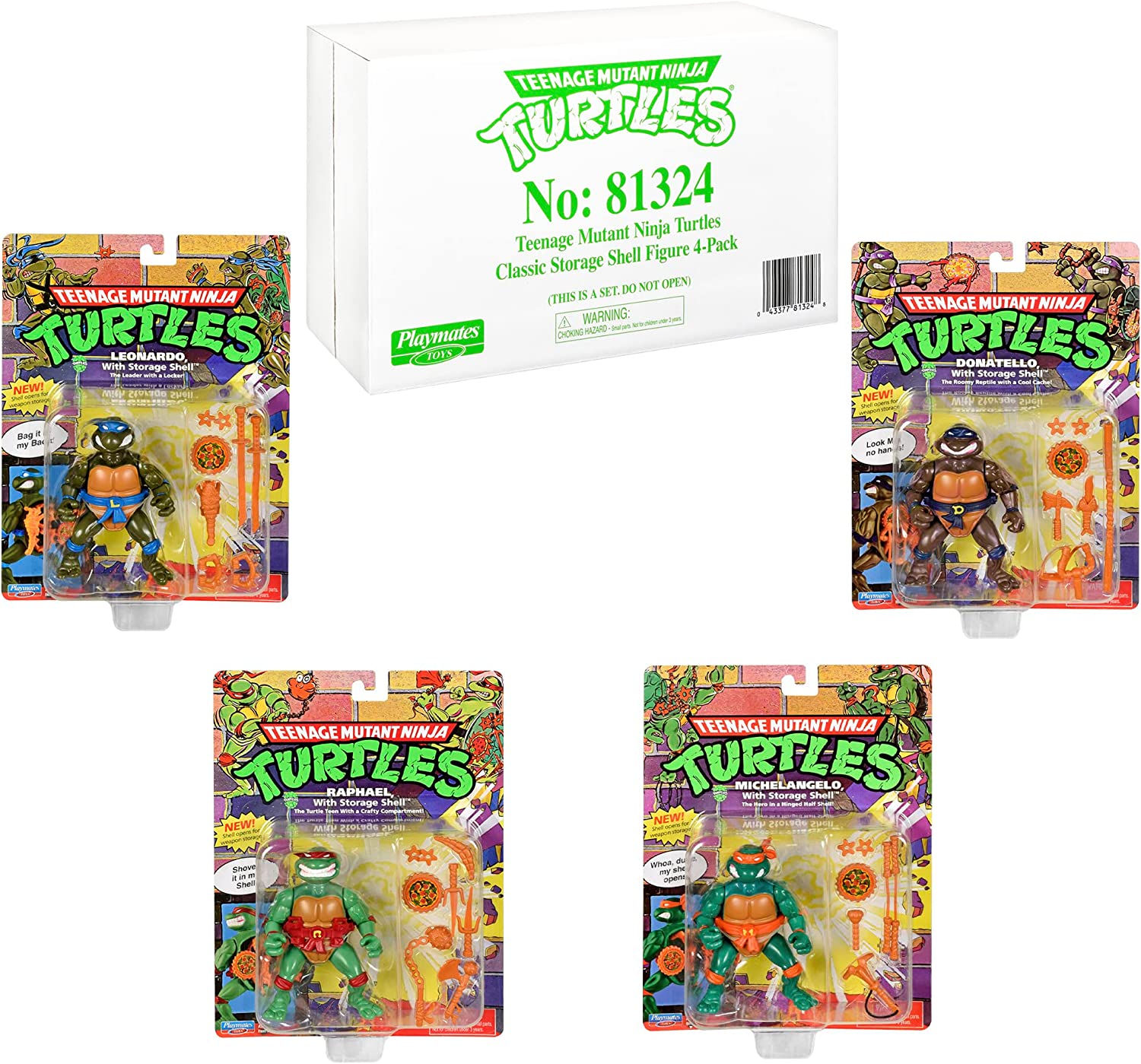 Playmates' TMNT Storage Shell 4-Inch Turtles 4-pack on Amazon - Geek ...
